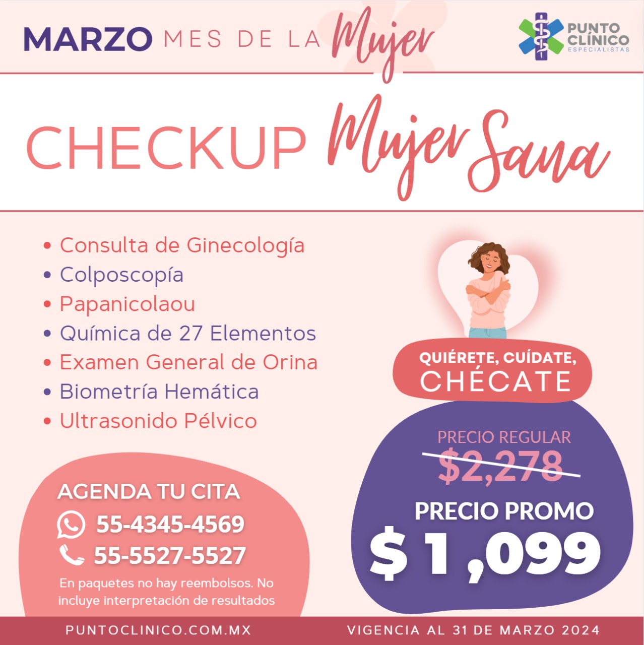 Check Up Mujer Sana | Punto Clínico Especialistas