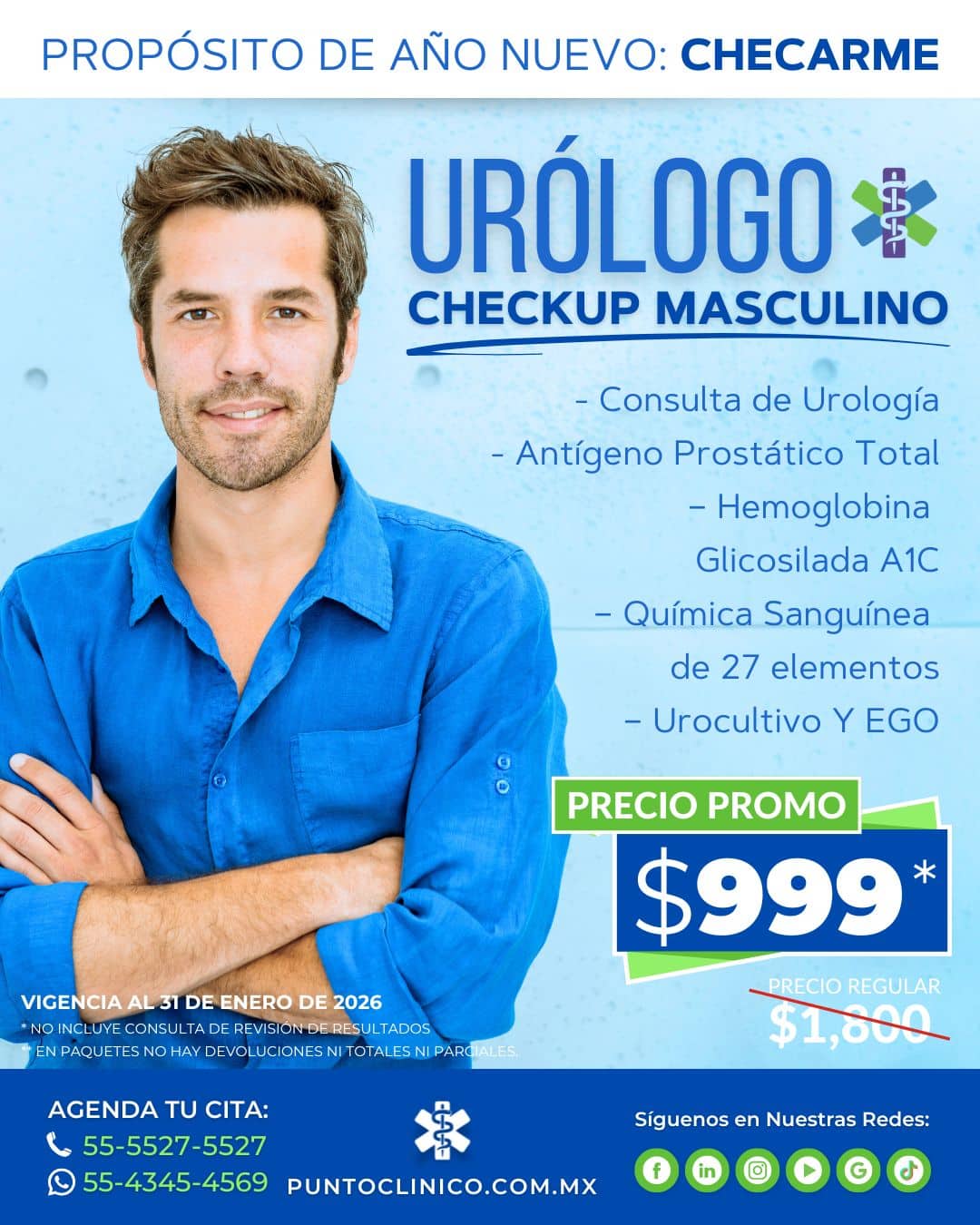 Check up Masculino | Punto Clínico Especialistas